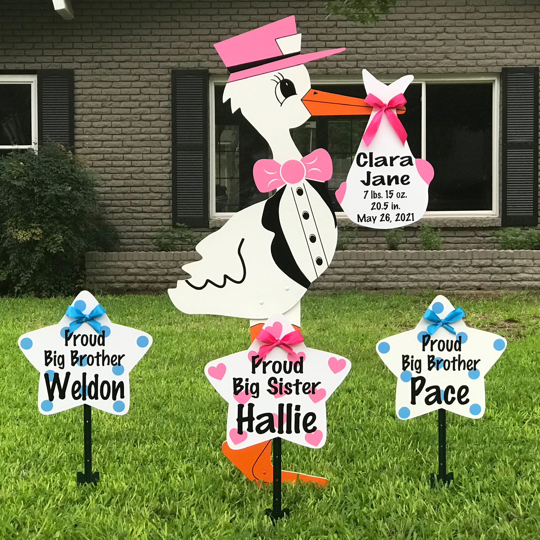 Storks and More of Lincoln Stork Sign Rental in Lincoln, Waverly ...